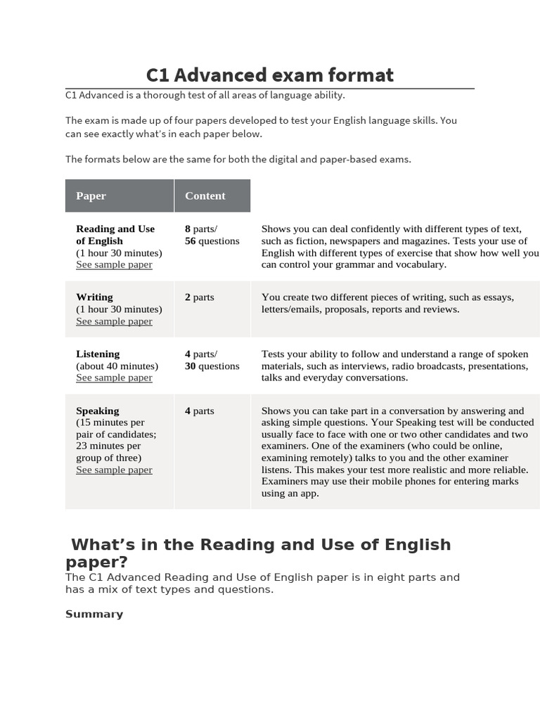 CPE C1 and C2 exam differences | PDF | Linguistics | Human Communication