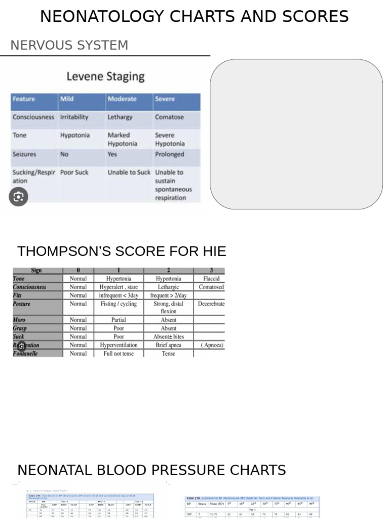Neonatology Charts and Scores | PDF