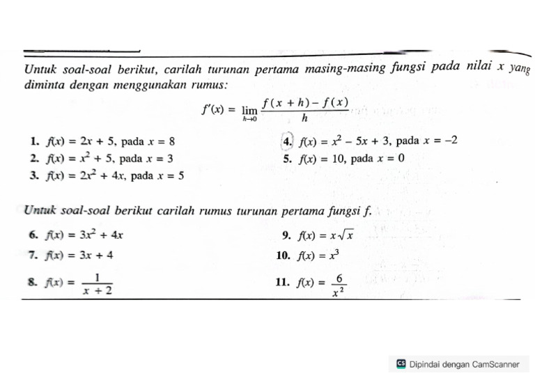 Lat Turunan Fgs Aljabar | PDF