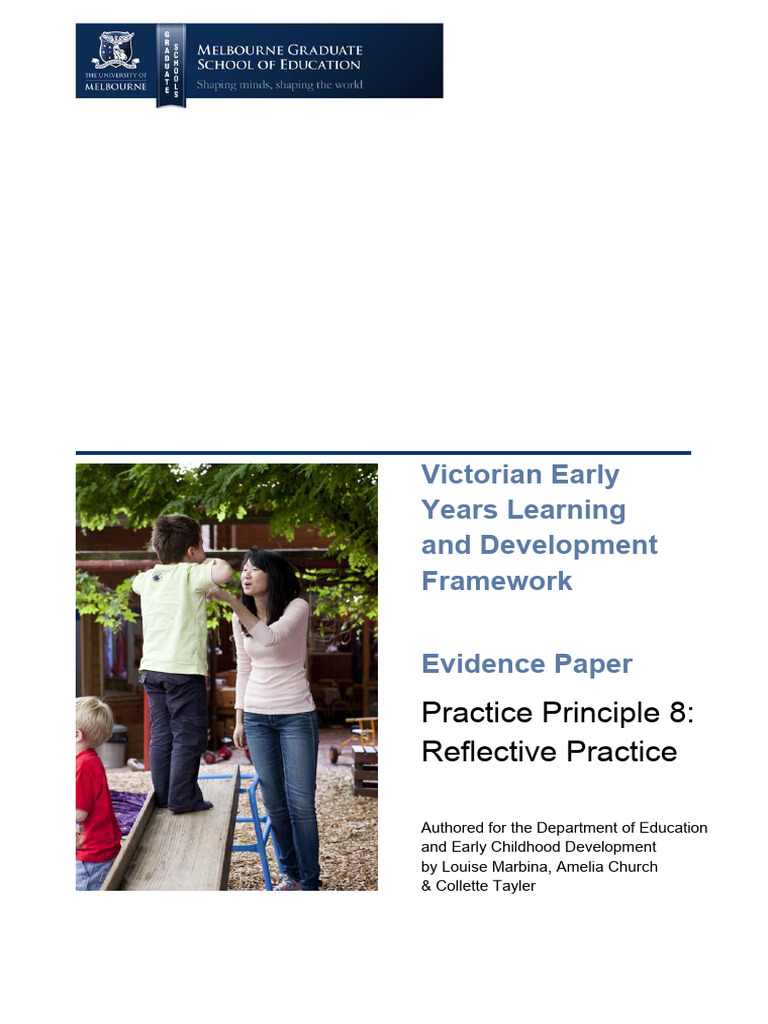 VEYLDF Evidence Paper 8 Reflective Practice | PDF | Reflective Practice ...