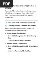 Automatic PO Creation From PR in SAP MM | PDF | Computing | Information Technology