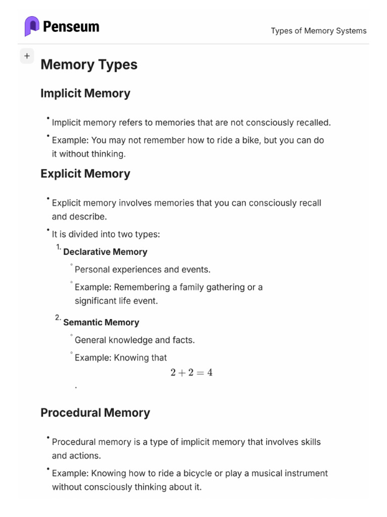 Types of Memory Systems | PDF