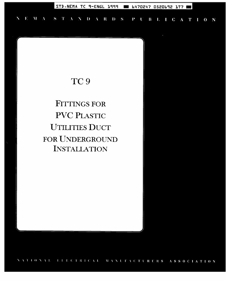 NEMA TC 9 PVC Utility Ducts Underground | PDF