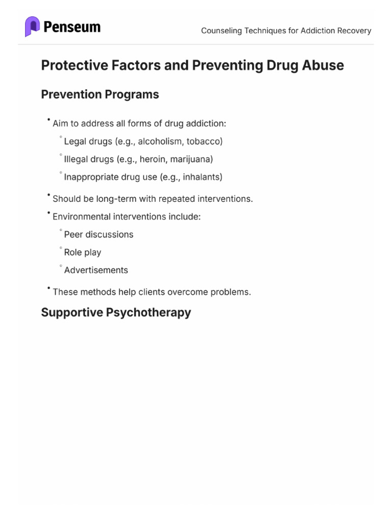 Counseling Techniques For Addiction Recovery | PDF