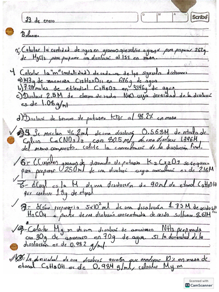 Tarea Ejercicios balance | PDF