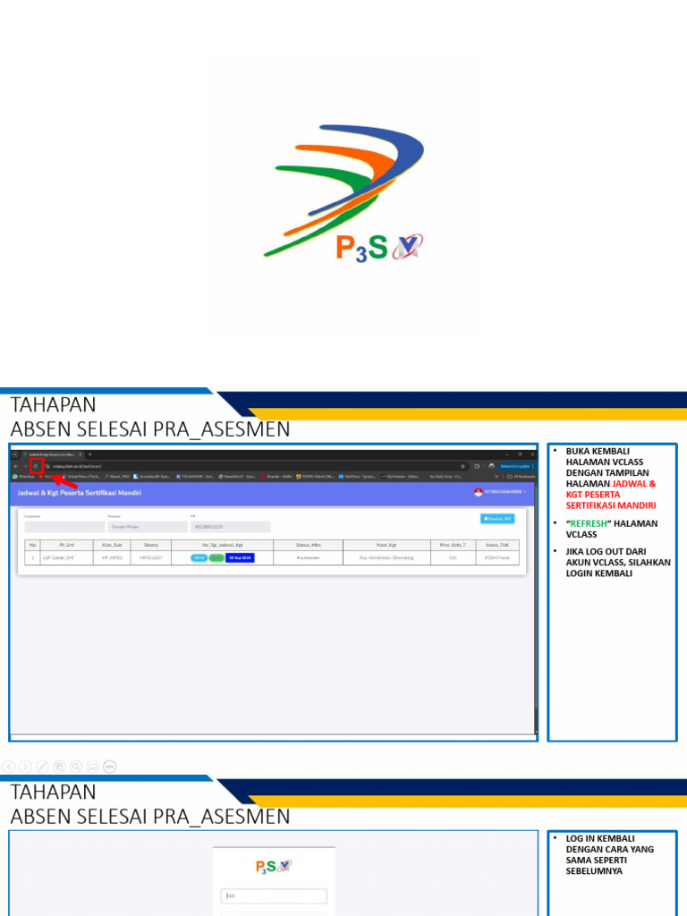 Panduan Absen Selesai Pra - Asesmen | PDF