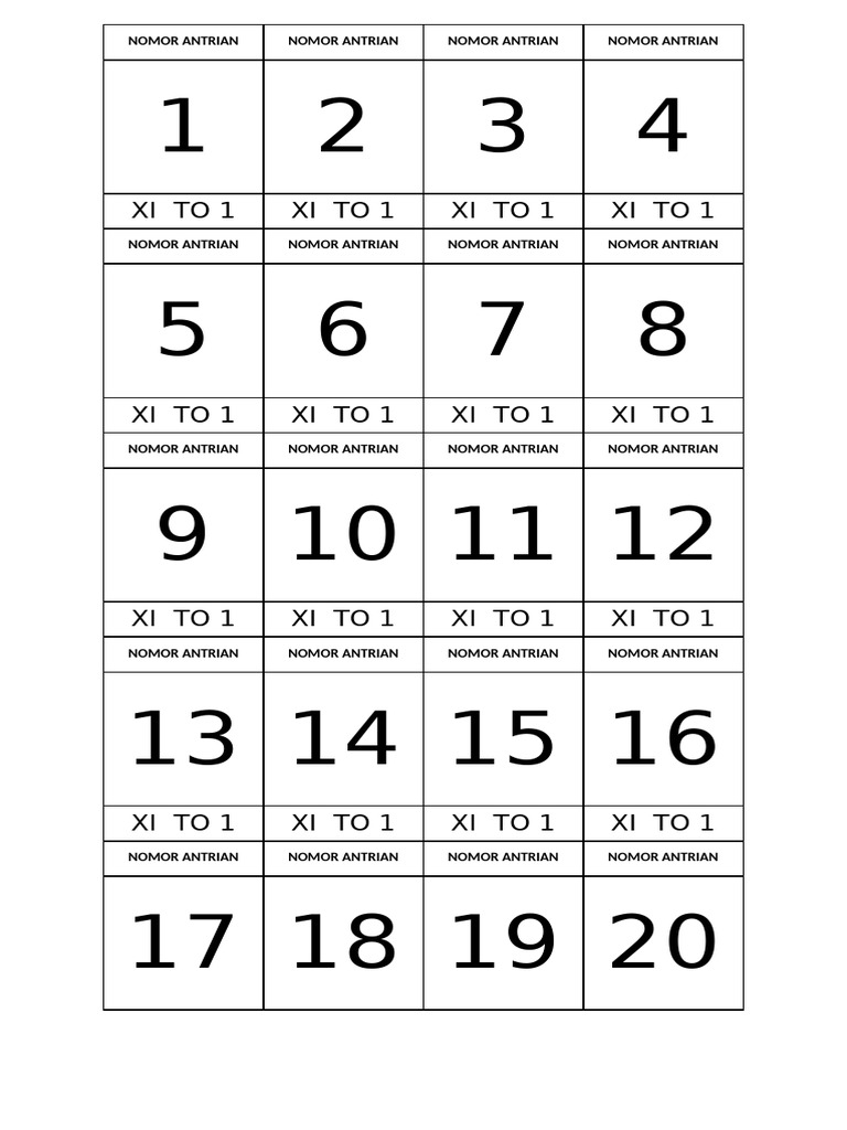 Nomor Antrian | PDF