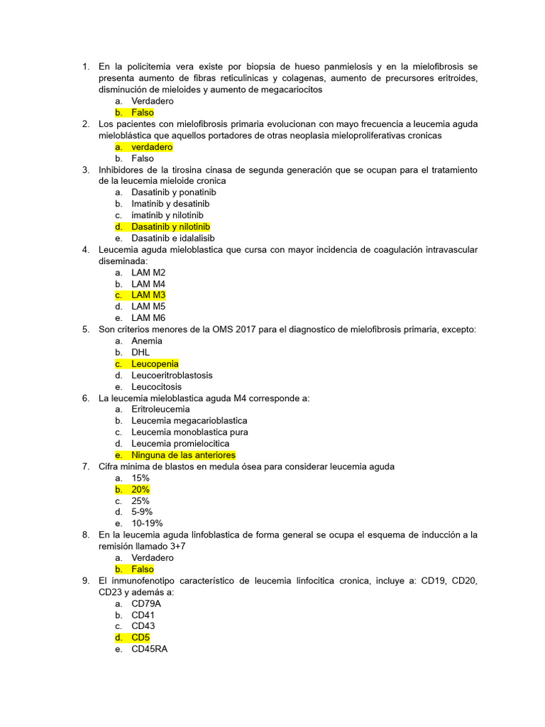 Hemato Parte 2 Alv | PDF | Leucemia | Linfoma