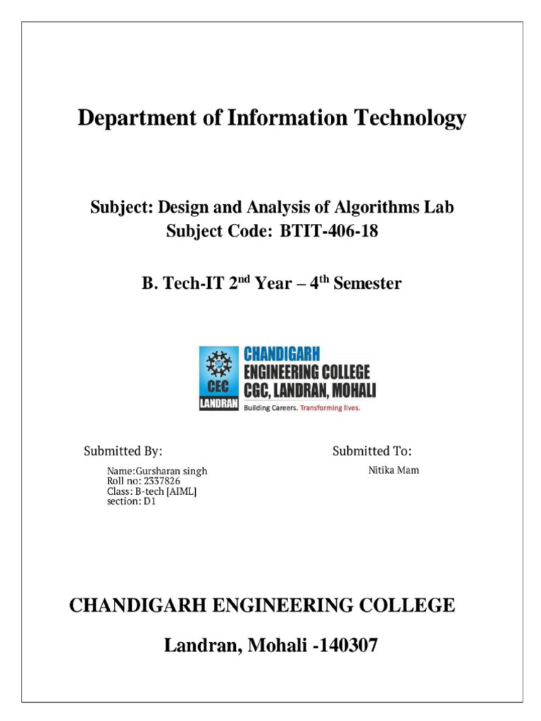 Daa Front Page | PDF