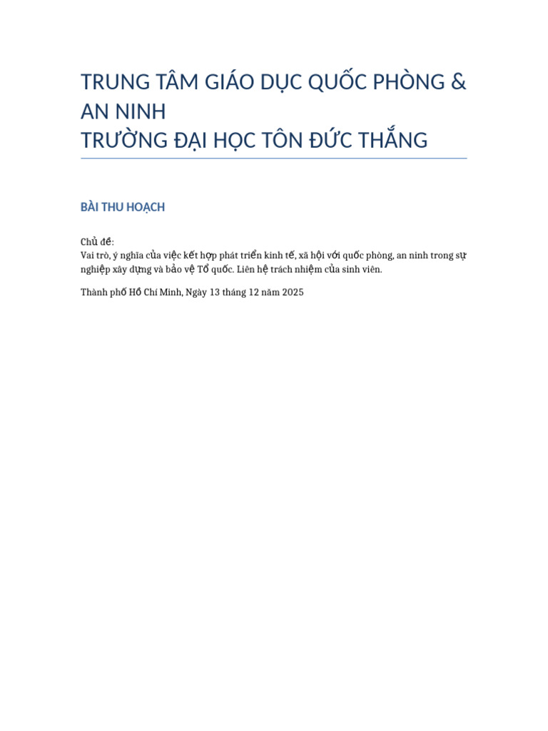 Bai Thu Hoach | PDF