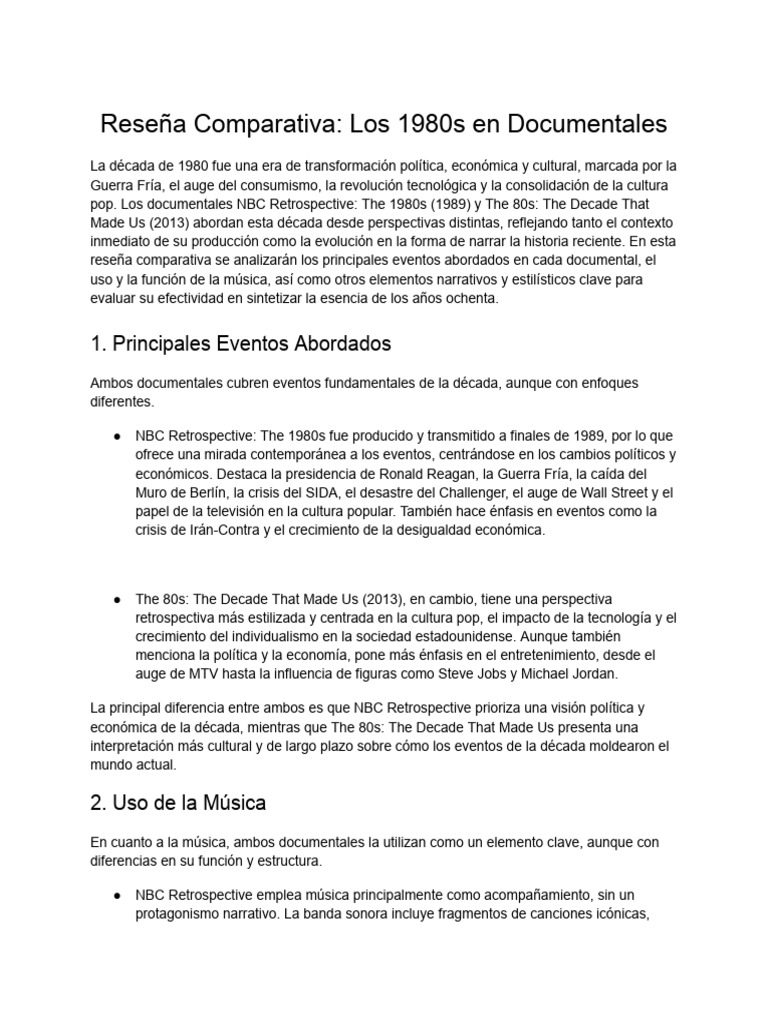 Reseña comparativa | PDF