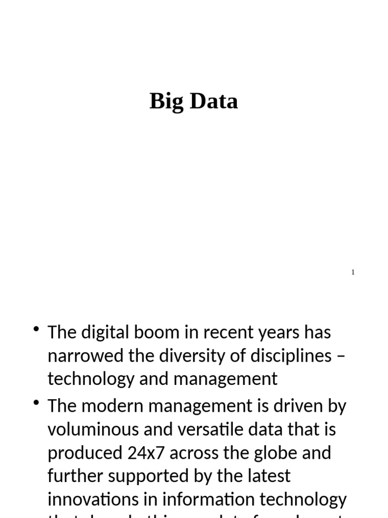 Big Data: Technologies & Business Impact | PDF | Big Data | Analytics