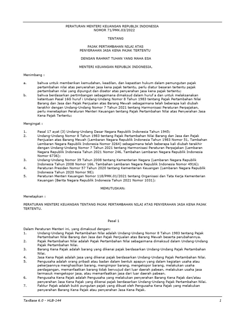 PMK 71 TH 2022 | PDF