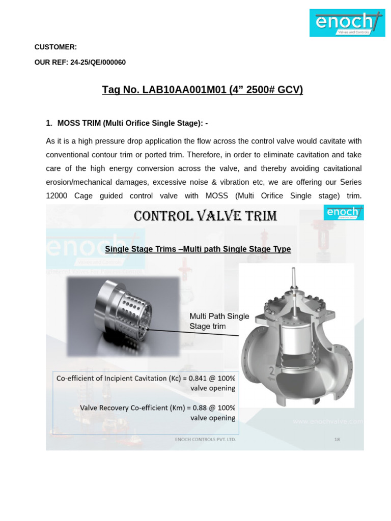 MOSS Trim: Anti-Cavitation Solution | PDF