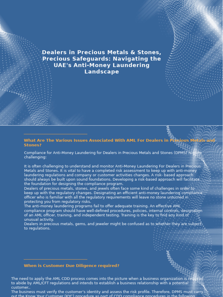 DPMS - AML PPT 2.0 | PDF | Regulatory Compliance | Terrorism Financing