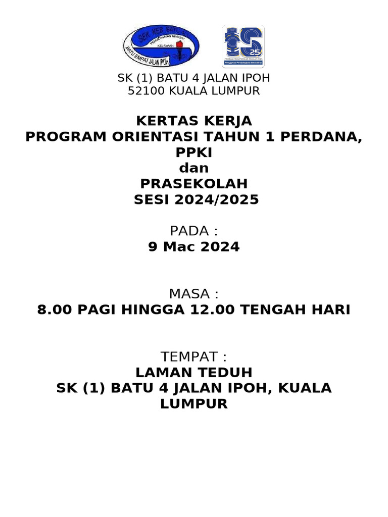 Program Orientasi Tahun 1 2024 | PDF