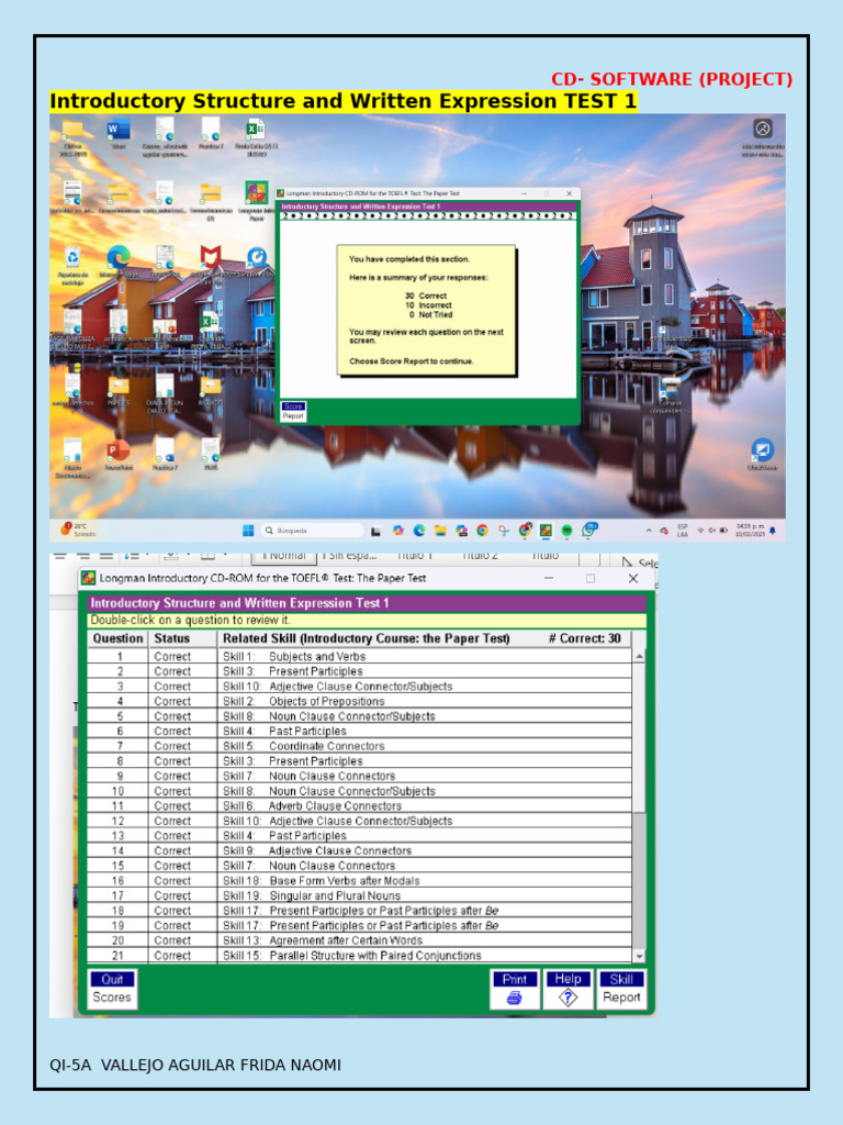 Introductory Structure and Written Expression TEST 1 | PDF