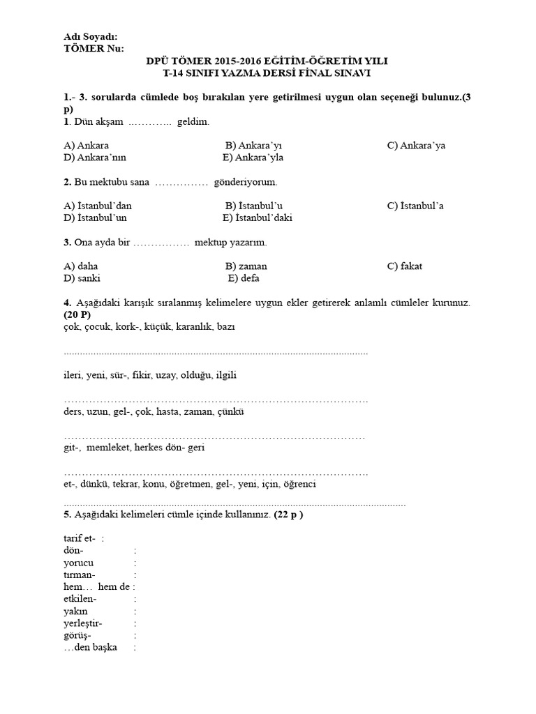 Tömer Yazma t14 Final | PDF