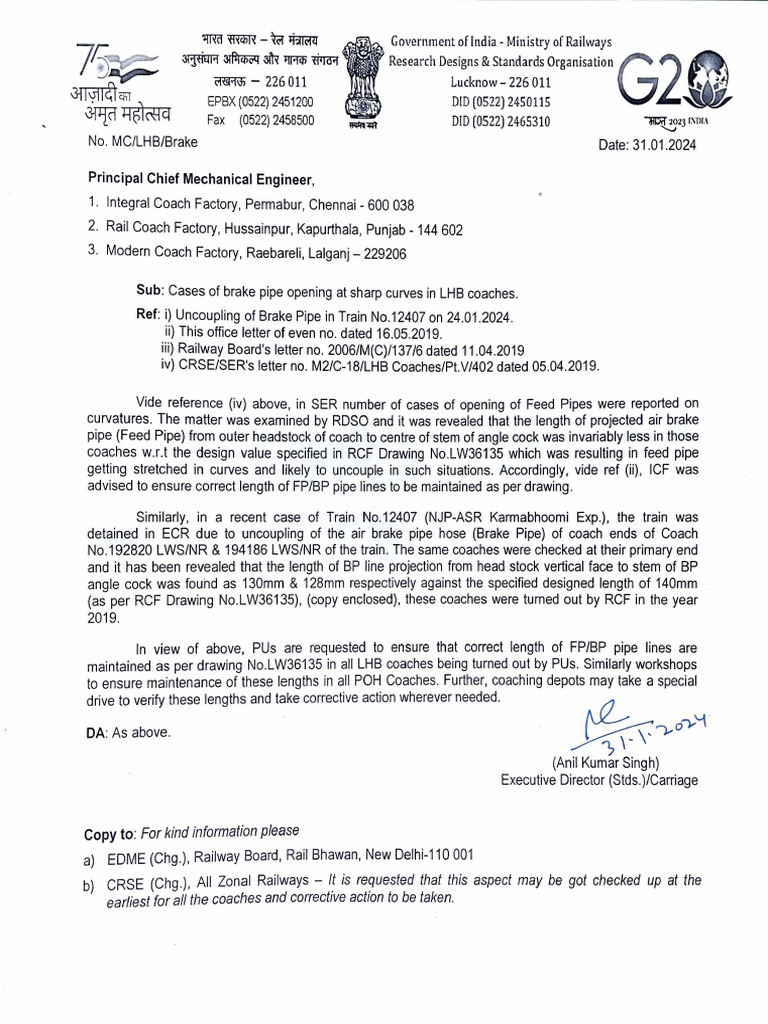 6-Letter For Cased of BP Opening DTD 31012024 | PDF | Rolling Stock ...