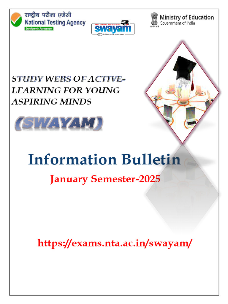 NTA SWAYAM 2025 Information Brochure | PDF | Multiple Choice | University And College Admission