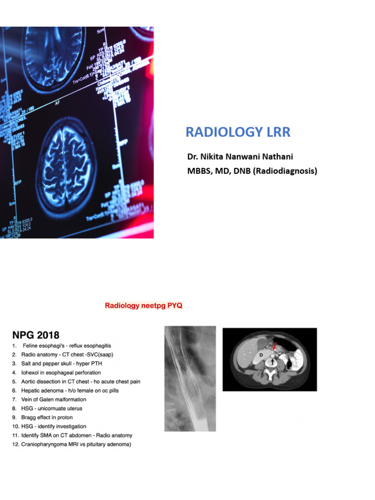 Radiology LRR by Dr. Nikita Nanwani | PDF | Aorta | Heart