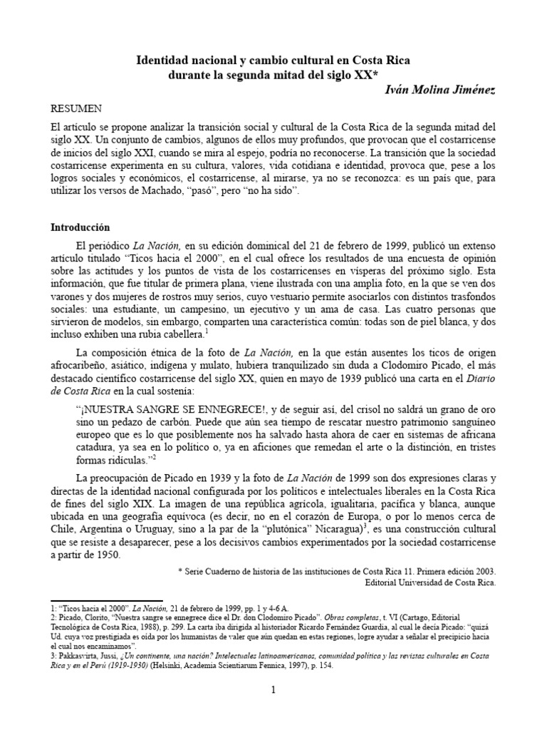 Cambio cultural en Costa Rica (1950-2000) | PDF | Costa Rica | Nicaragua