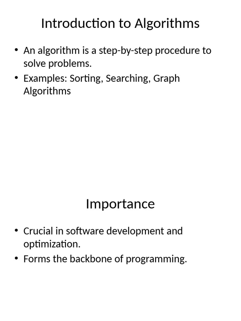 Algorithms Presentation | PDF