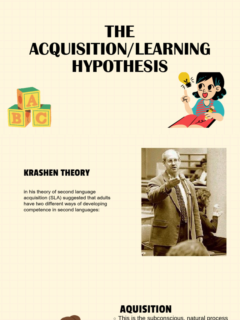 Krashen's Acquisition vs. Learning Theory | PDF