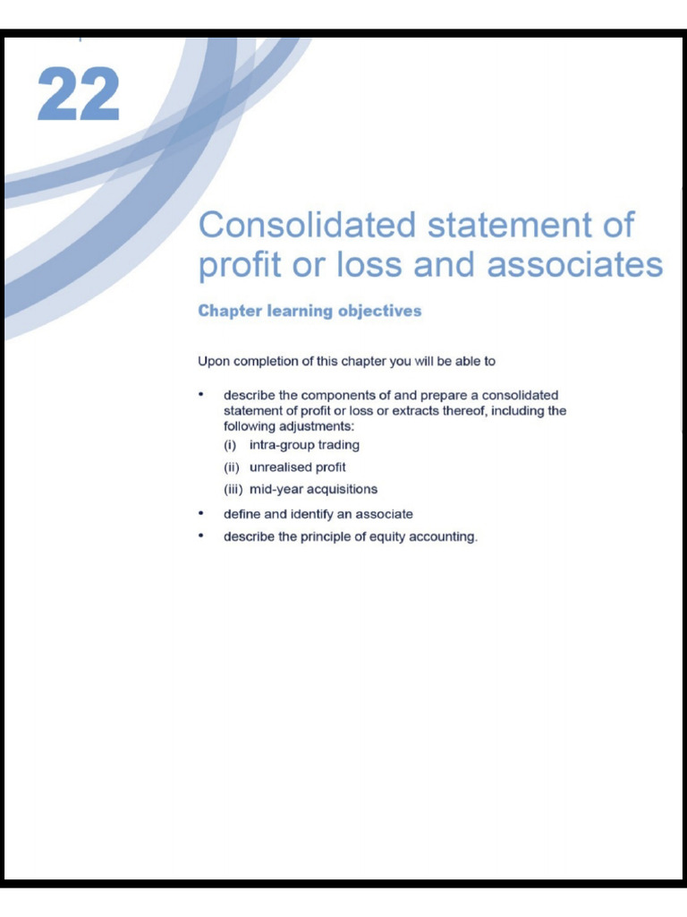 Chap_22 Consolidated statement of profit and loss and associates | PDF