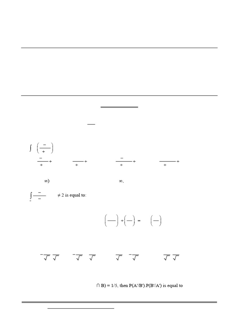 Maths Class Xii Sample Paper Test 15 for Board Exam 2025 Qp | PDF ...