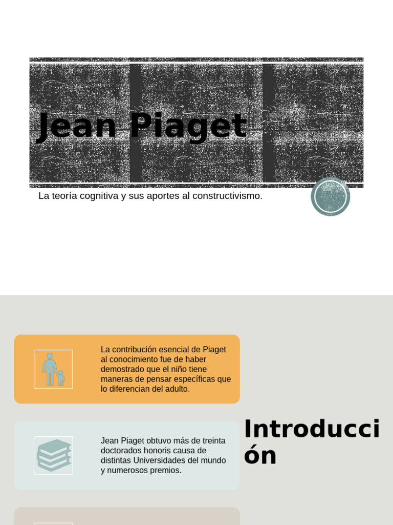 Teoría Cognitiva de Jean Piaget | PDF | Conocimiento | Desarrollo cognitivo