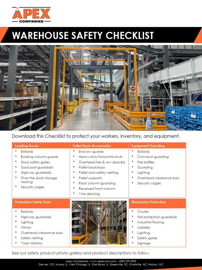 Warehouse Safety Checklist | PDF | Warehouse | Pallet