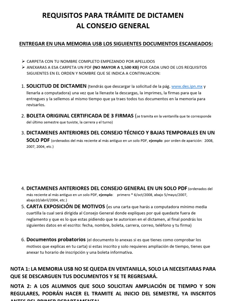 Requisitos-Dictamen-C G C | PDF