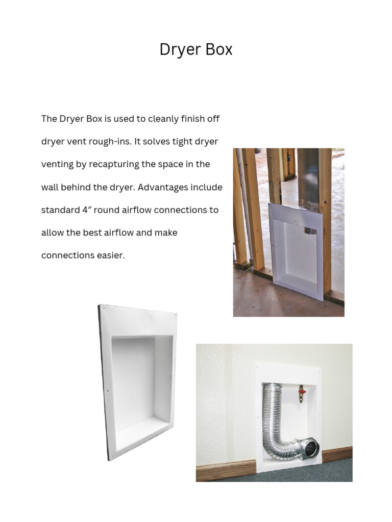 Dryer Outlet Box (1) | PDF