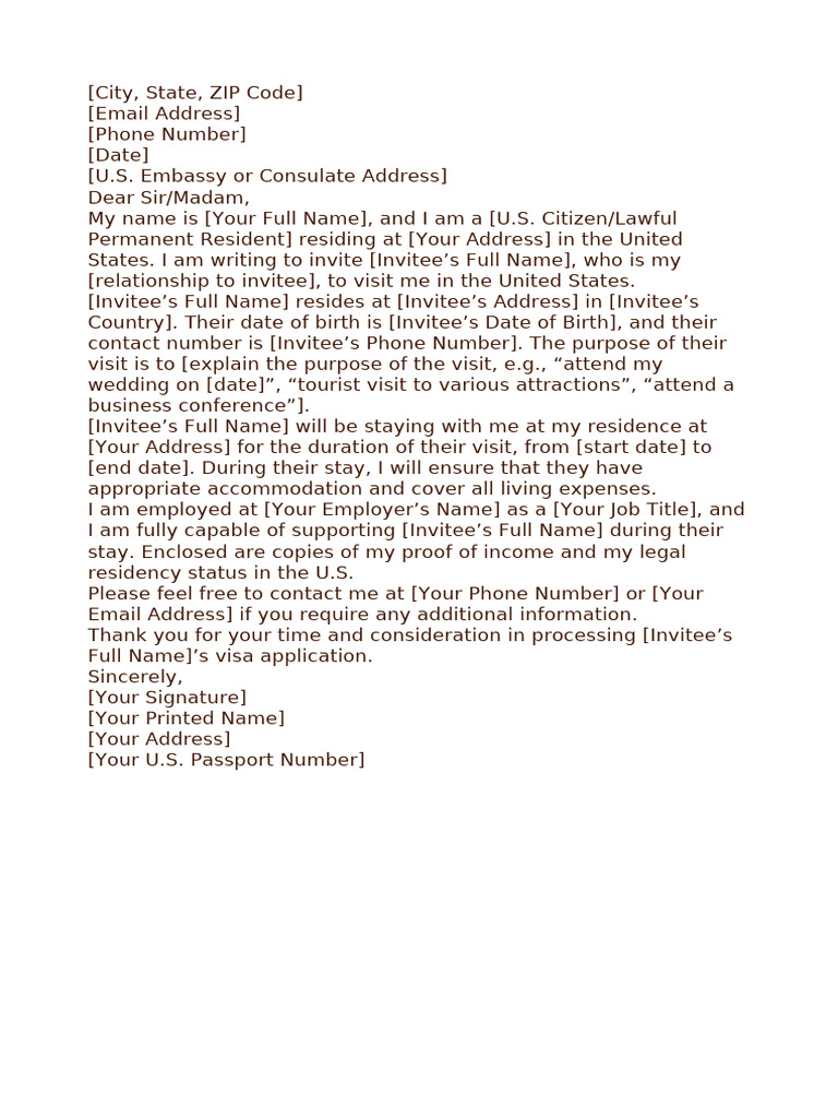 sample invitation letter business visa | PDF