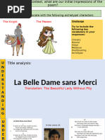 Analysis of "La Belle Dame sans Merci" | PDF | Metre (Poetry) | Poetry