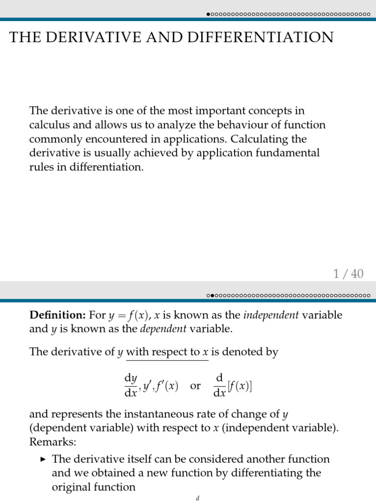 Calculating Derivatives and Limits | PDF | Derivative | Function ...
