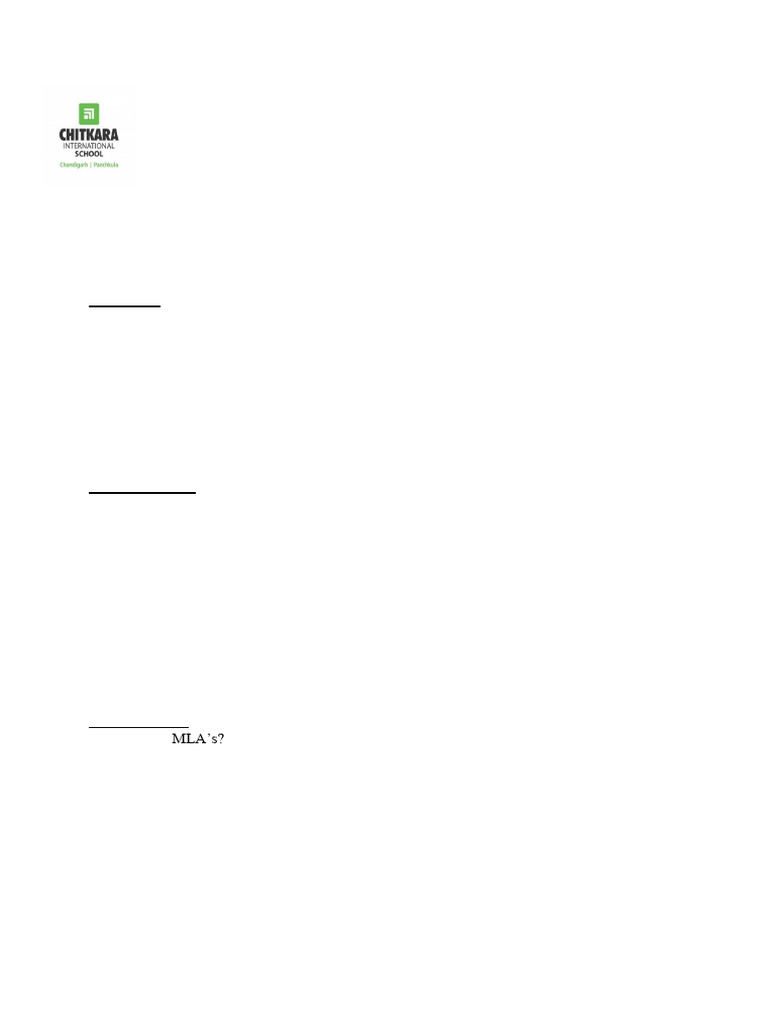 Grade 7 Civics Chapter - How The State Government Works (Concept Map ...