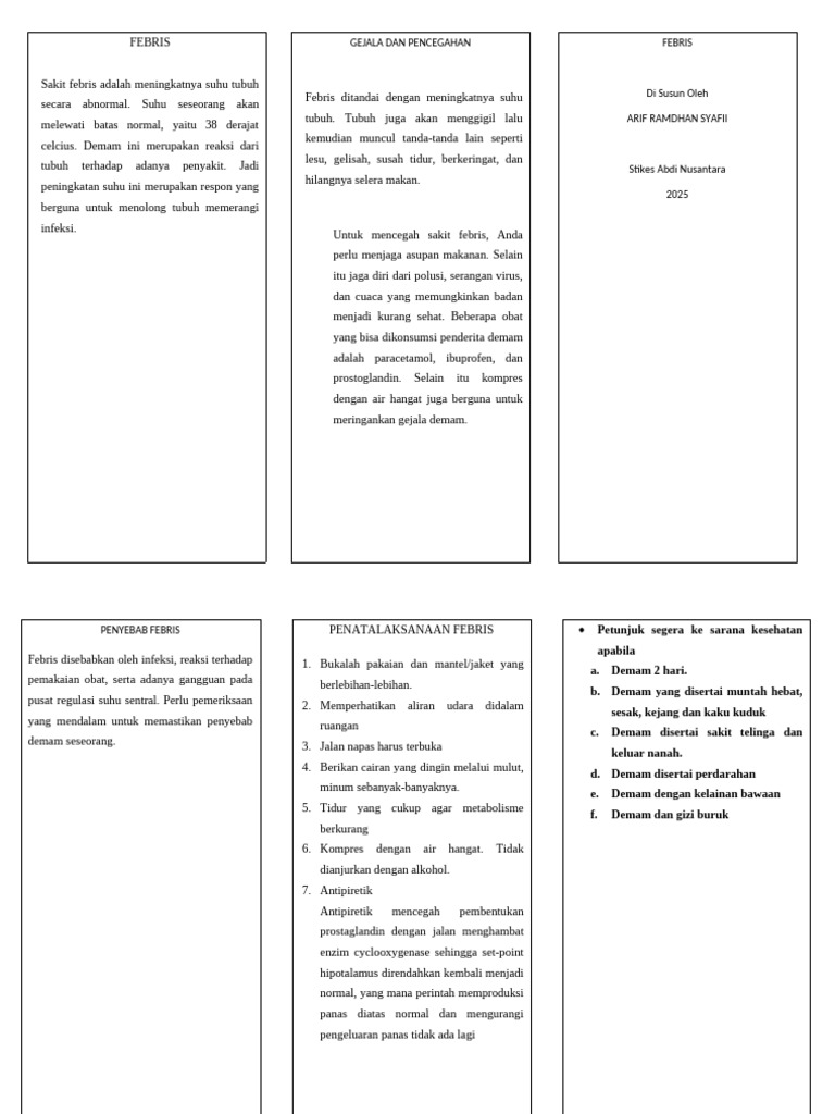 Leaflet_Febris | PDF