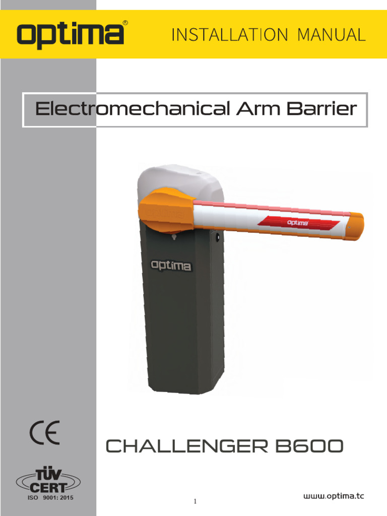 Challenger B600 Barrier Installation Manual | PDF | Mains Electricity ...