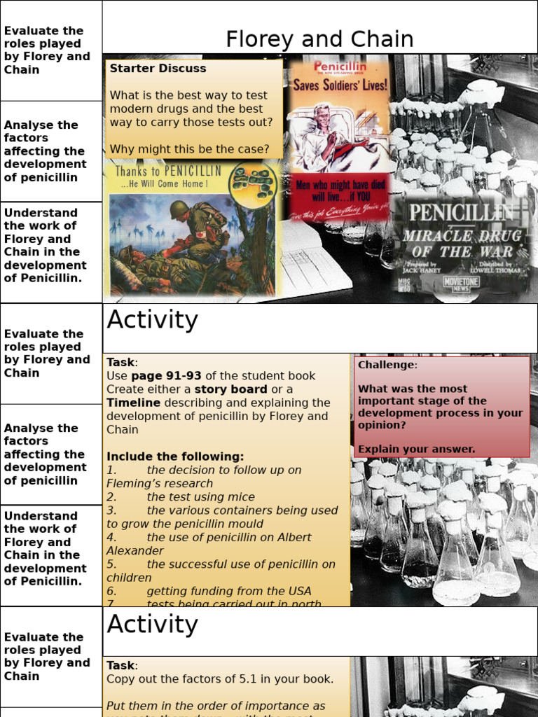 Florey and Chain | PDF | Penicillin | Antibiotics