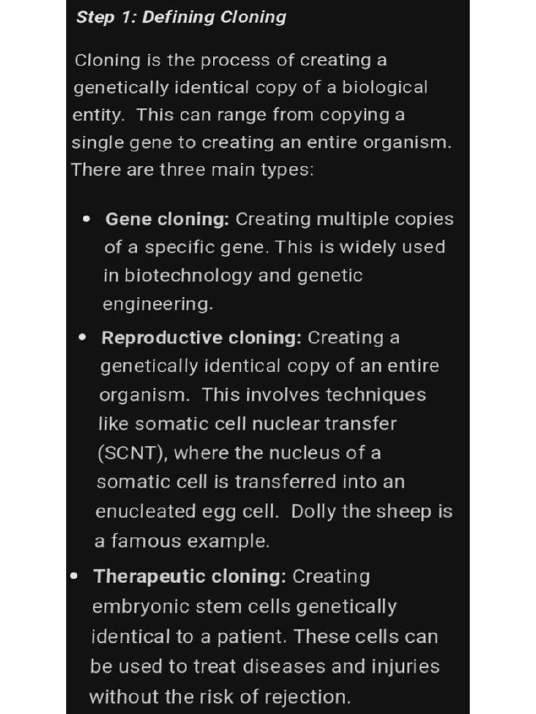 Cloning | PDF