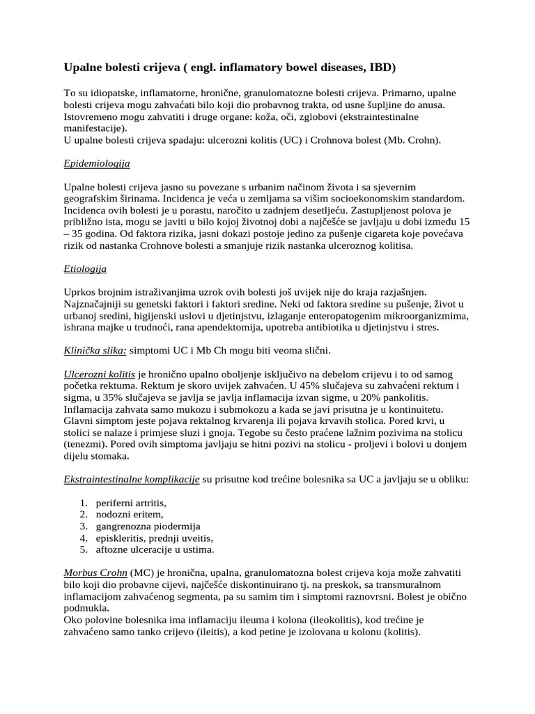 IBD I Pankreatitis Akutni | PDF