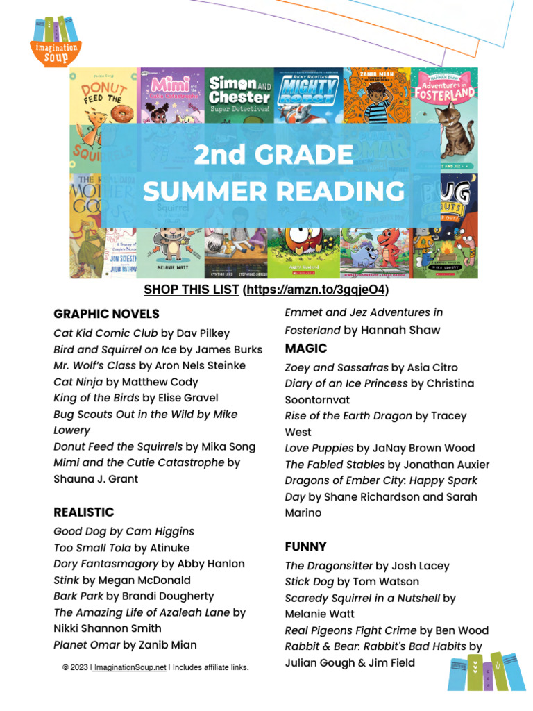 2nd Grade Summer Reading List 2023 | PDF