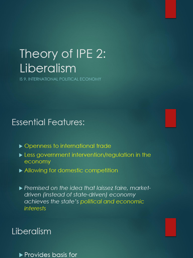 Lesson 4 Theory of IPE 2 Liberalism | PDF | Keynesian Economics | Economics
