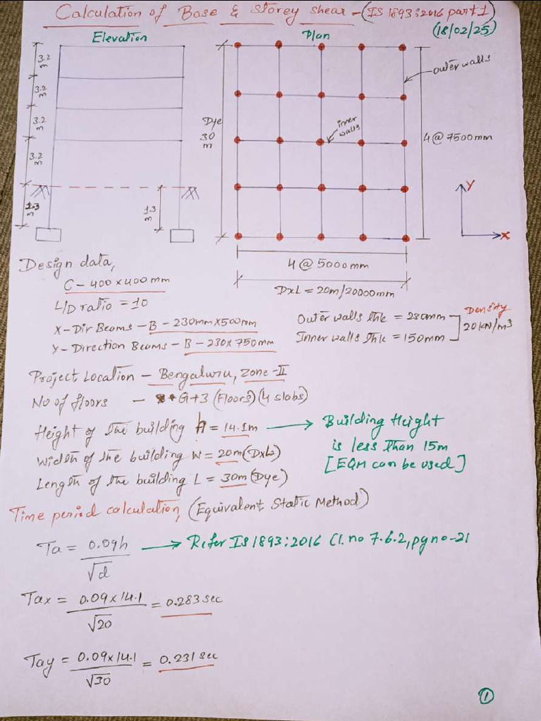 Manual Seismic Load Calculation 1742880955 | PDF