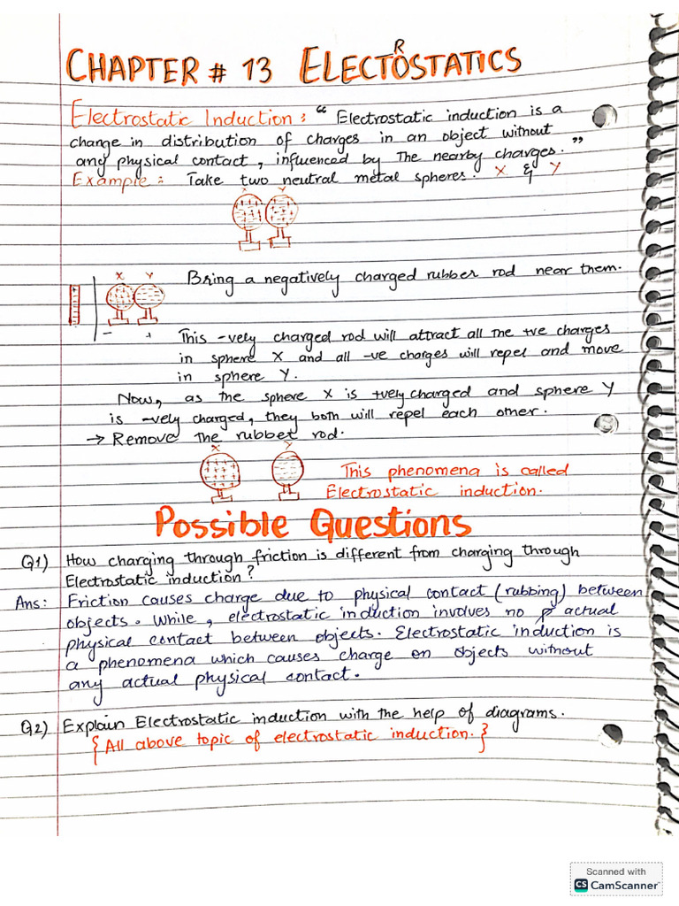 Chapter 13 Electrostatics Complete Chapt | PDF