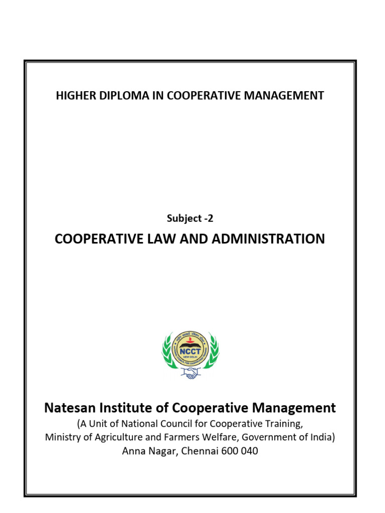 Cooperative Law & Administration | PDF | Cooperative | Domain Name ...