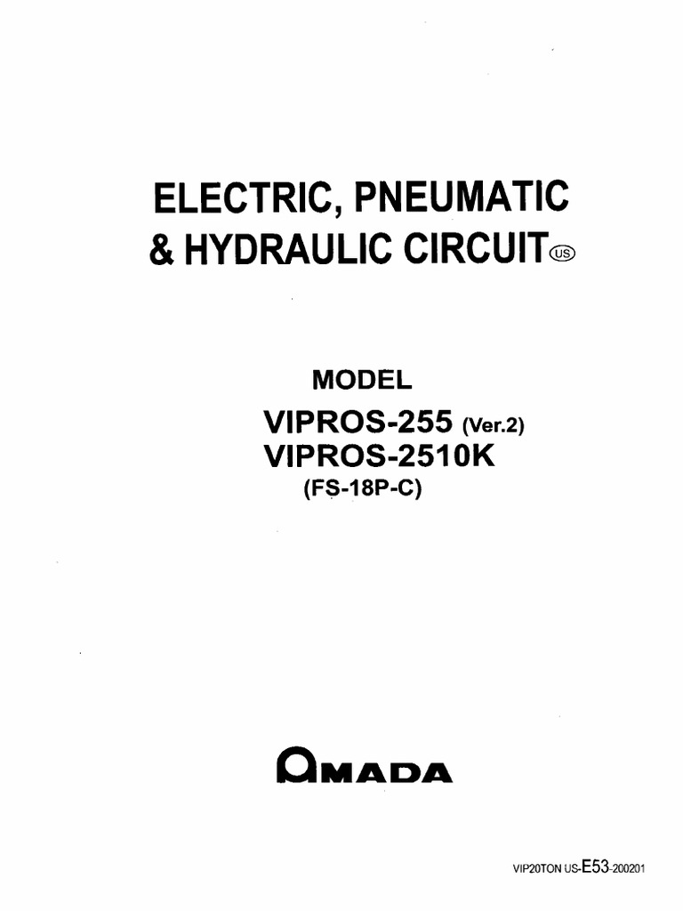 Amada Vipros 255 2510K Electric Pneumatic Hydraulic | PDF