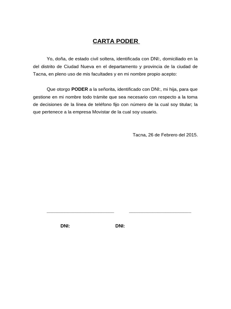 Carta Poder 1 | PDF